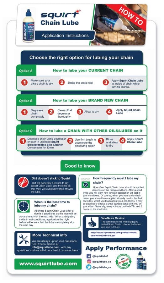 Lubricante Squirt Larga Duración 120 ml – Speed Bikes